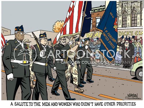 Veterans Day Parade Cartoons and Comics - funny pictures from CartoonStock