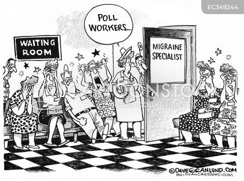 Voting Booth Nerves Cartoons and Comics - funny pictures from CartoonStock