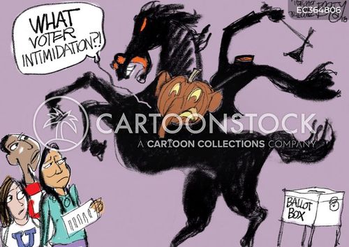 Voter Intimidation Cartoons and Comics - funny pictures from CartoonStock