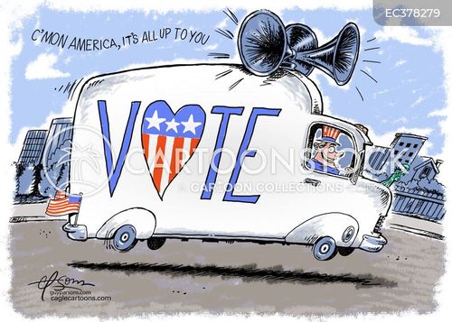 Voting Safely Cartoons and Comics - funny pictures from CartoonStock