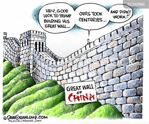 Crossing The Border Cartoons and Comics - funny pictures from CartoonStock