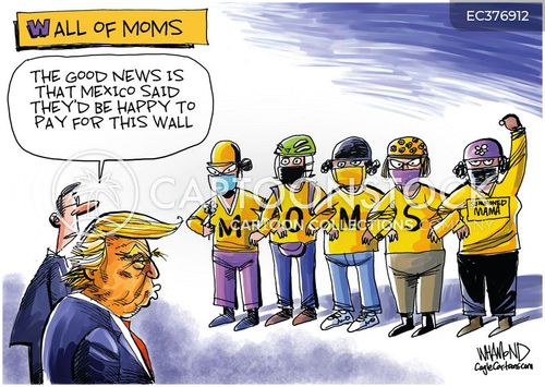 Wall Of Moms Cartoons and Comics - funny pictures from CartoonStock