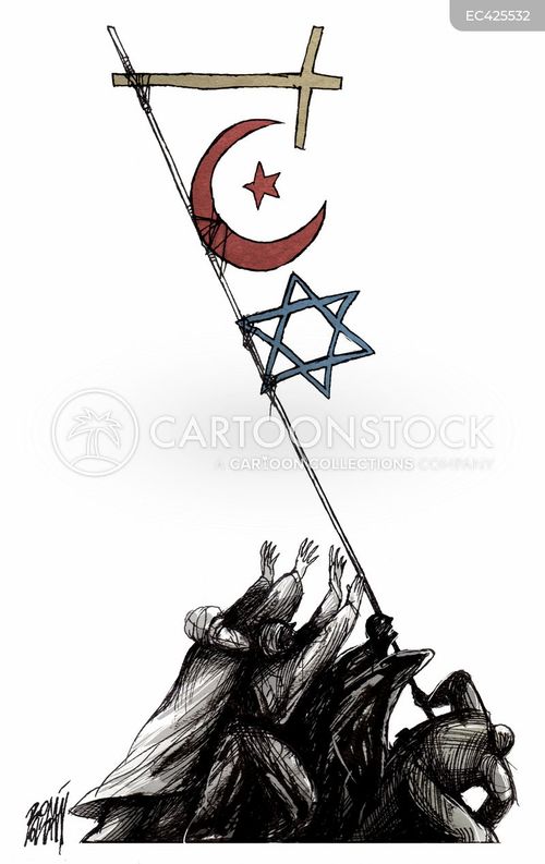 Religious Conflict Cartoons and Comics - funny pictures from CartoonStock