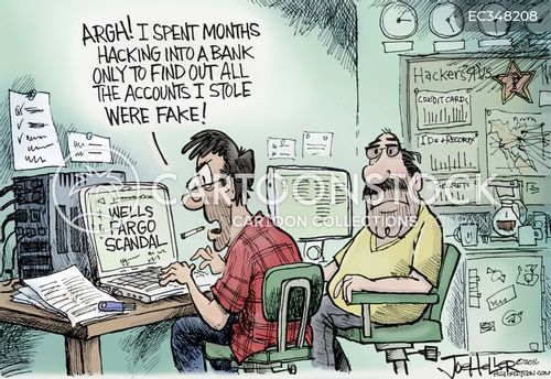Financial Hacking Cartoons and Comics - funny pictures from CartoonStock