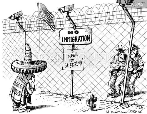 Immigration Police Cartoons and Comics - funny pictures from CartoonStock
