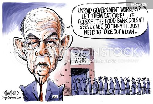 Unpaid Government Workers Need Food Bank Cartoons and Comics - funny ...