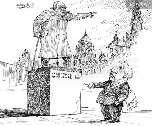 Churchill Comparison Cartoons and Comics - funny pictures from CartoonStock