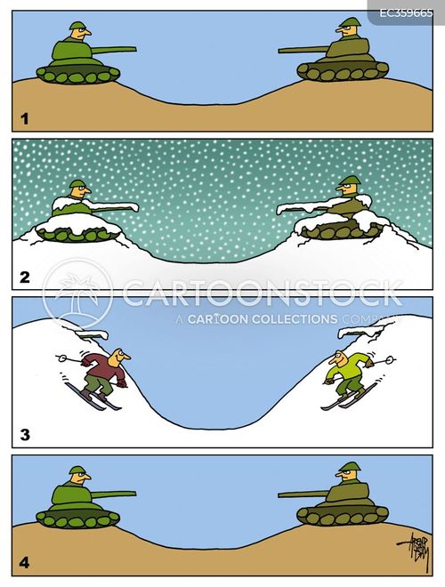 Winter Warfare Cartoons and Comics - funny pictures from CartoonStock