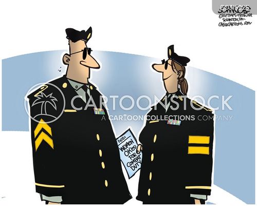 Women In Military Cartoons and Comics - funny pictures from CartoonStock