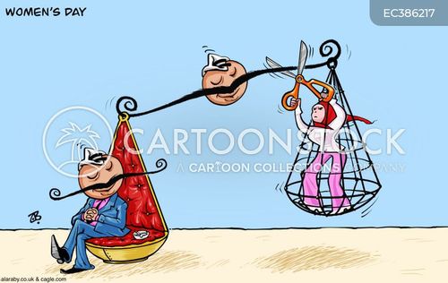 Balance Woman Cartoons and Comics - funny pictures from CartoonStock