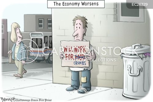 Crumb Economy Cartoons and Comics - funny pictures from CartoonStock