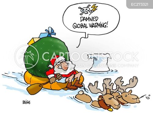 Global Warming Santa Cartoons and Comics - funny pictures from CartoonStock