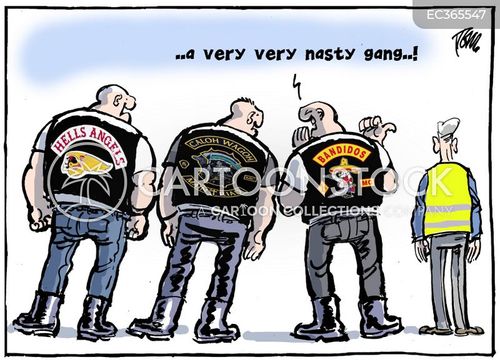 Biker Gang Cartoons and Comics - funny pictures from CartoonStock