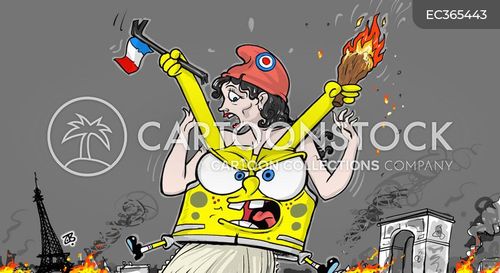 Parisian Landmarks Cartoons and Comics - funny pictures from CartoonStock