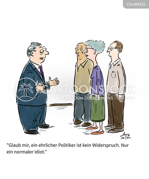 Cartoons und Karikaturen mit Ehrlicher Politiker