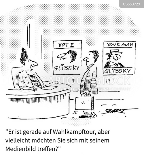 Cartoons und Karikaturen mit Wahlkampftour