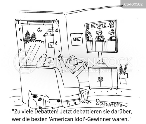 Cartoons und Karikaturen mit Debatten