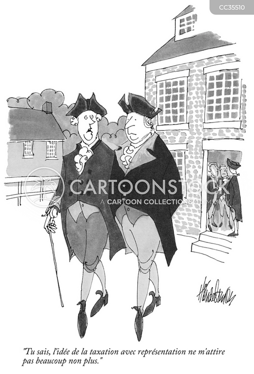 Dessins humoristique et caricaturés avec 13 Colonies