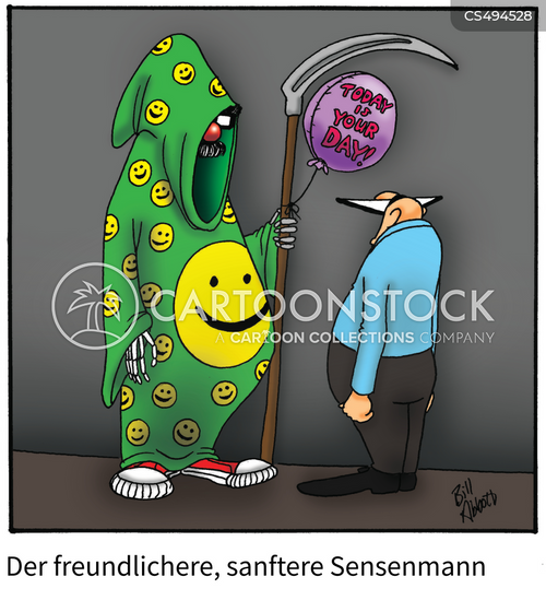 Cartoons und Karikaturen mit Sensenmann