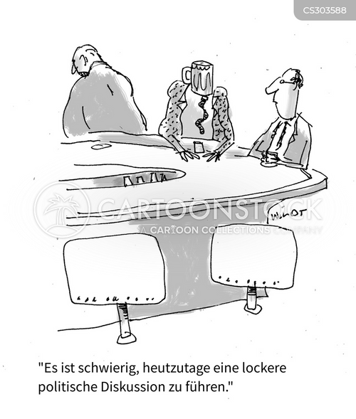 Cartoons und Karikaturen mit Diskussion