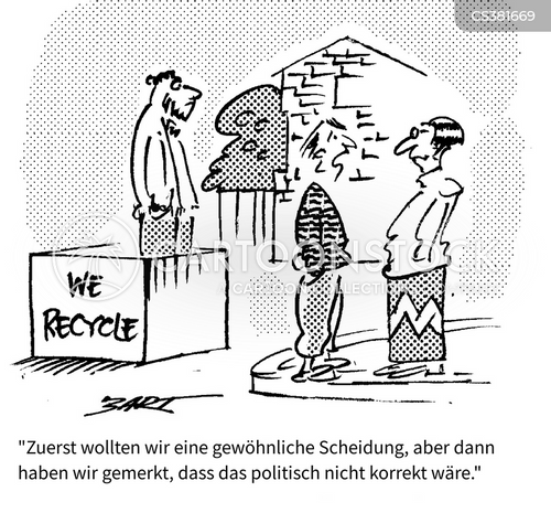 Cartoons und Karikaturen mit Bewusste Trennung