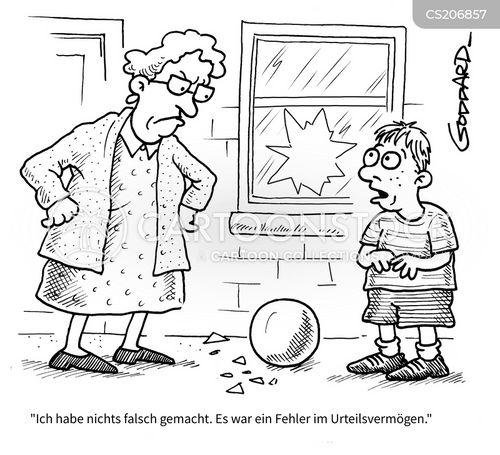 Cartoons und Karikaturen mit Fehler