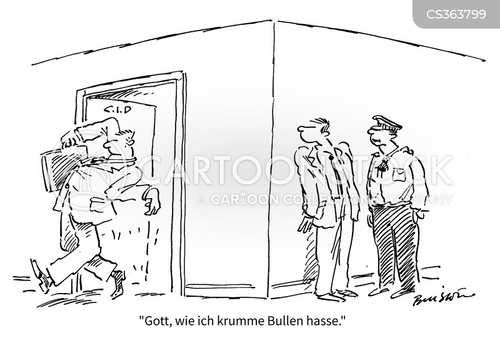 Cartoons und Karikaturen mit Polizeiethik