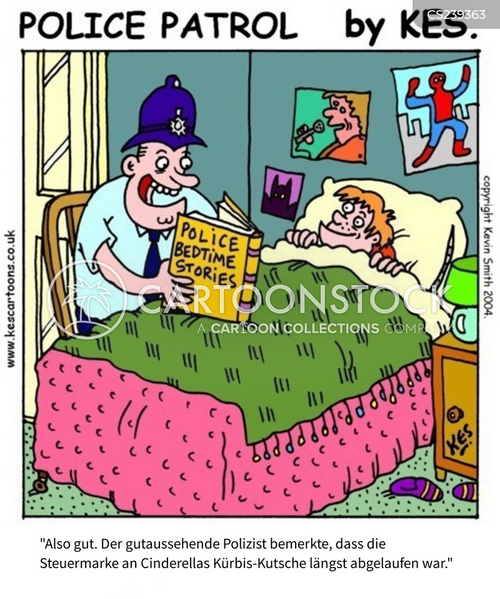 Cartoons und Karikaturen mit Polizeikutsche