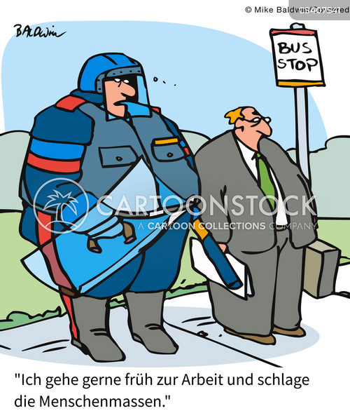 Cartoons und Karikaturen mit Menschenmengekontrolle