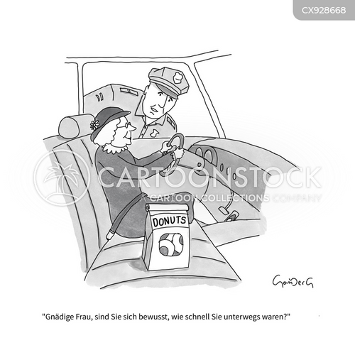 Cartoons und Karikaturen mit Polizist