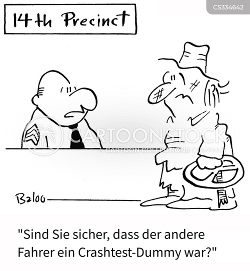 Cartoons und Karikaturen mit Crash-test-dummy