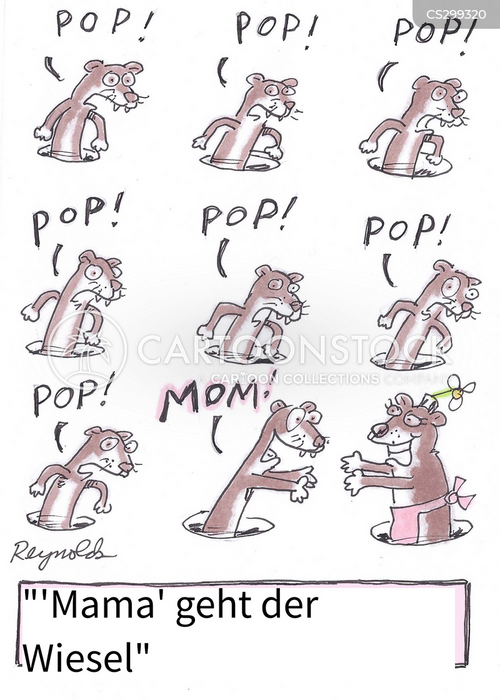 Cartoons und Karikaturen mit Pop Geht Der Wiesel
