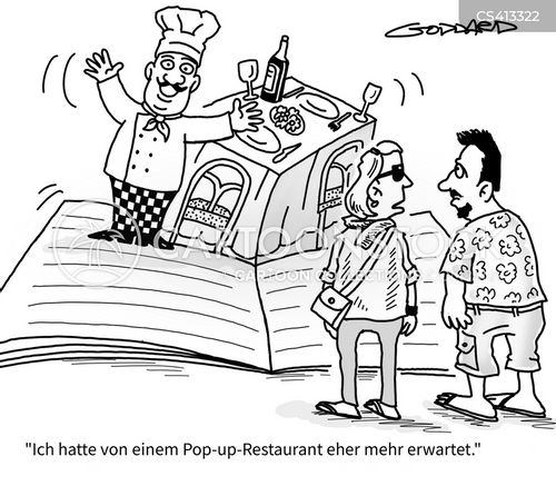 Cartoons und Karikaturen mit Pop Up