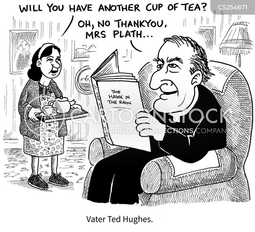 Cartoons und Karikaturen mit Ted Hughes