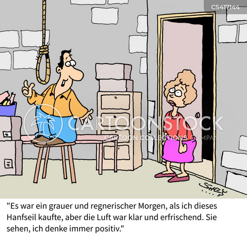 Cartoons und Karikaturen mit Denken Positiv