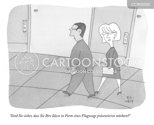 Cartoons und Karikaturen mit Papierfalten