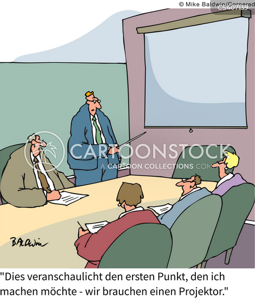 Cartoons und Karikaturen mit Beamer
