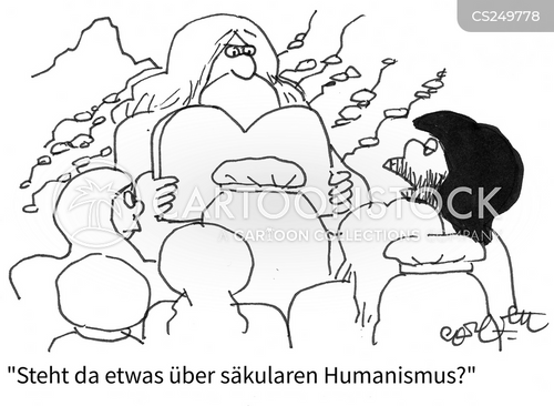Cartoons und Karikaturen mit Humanismus