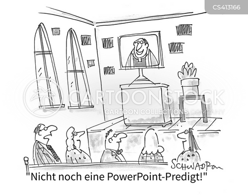 Cartoons und Karikaturen mit Predigt