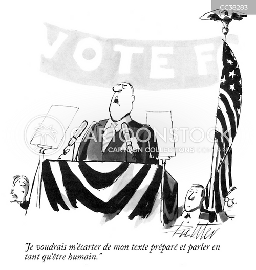 Dessins humoristique et caricaturés avec Orateur Public