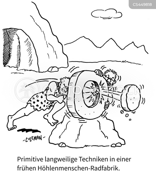 Cartoons und Karikaturen mit Primitive Maschinerie