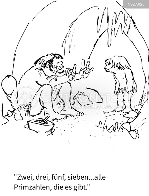 Cartoons und Karikaturen mit Primzahl