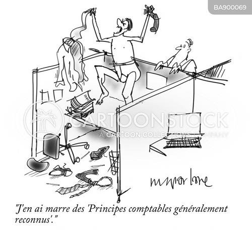 Dessins humoristique et caricaturés avec Principes Comptables