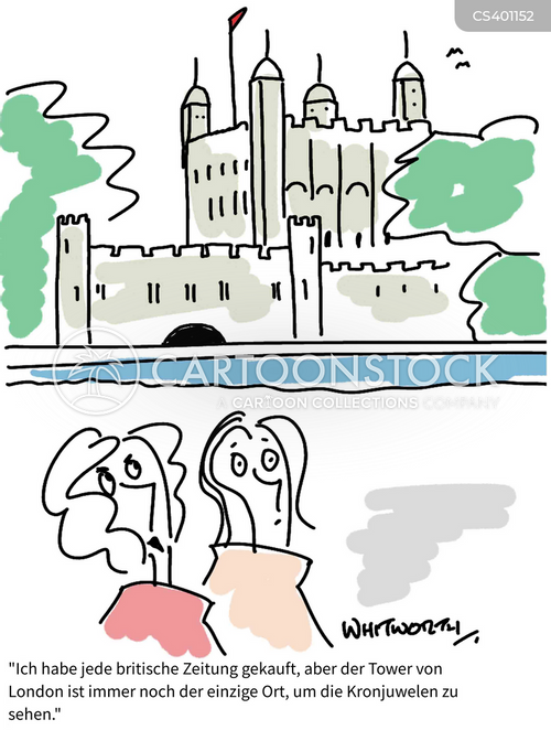 Cartoons und Karikaturen mit Der Palast Von Westminster