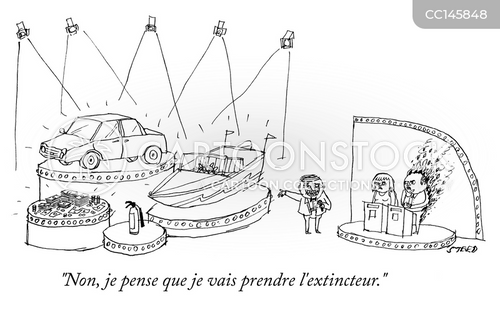 Dessins humoristique et caricaturés avec Extincteur