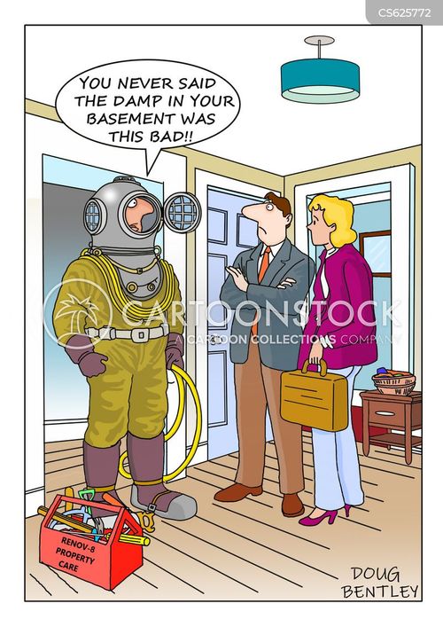 Basement Dampness Cartoons and Comics - funny pictures from CartoonStock