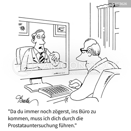 Cartoons und Karikaturen mit Prostata