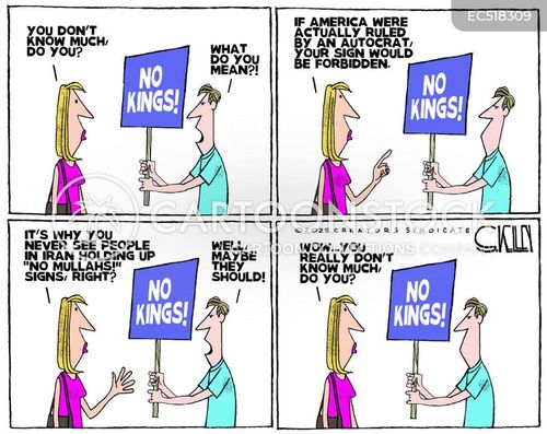 No Kings Protest Cartoons and Comics - funny pictures from CartoonStock