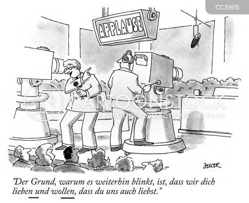 Cartoons und Karikaturen mit Drehbuchfernsehen