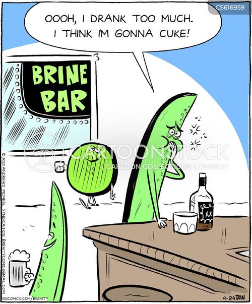 Drunk Cucumber Cartoons and Comics - funny pictures from CartoonStock